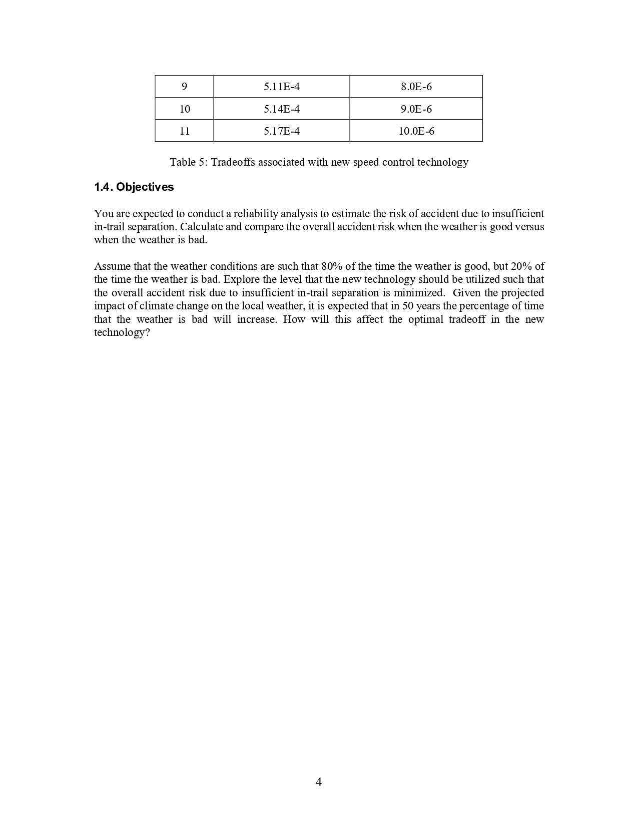 Solved Table 5: Tradeoffs associated with new speed control | Chegg.com
