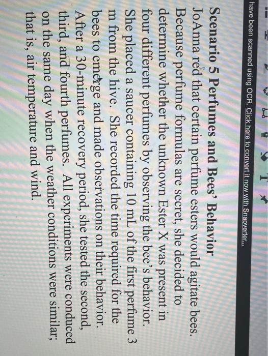 Solved Scientific Method Practice In the scenario, identify | Chegg.com