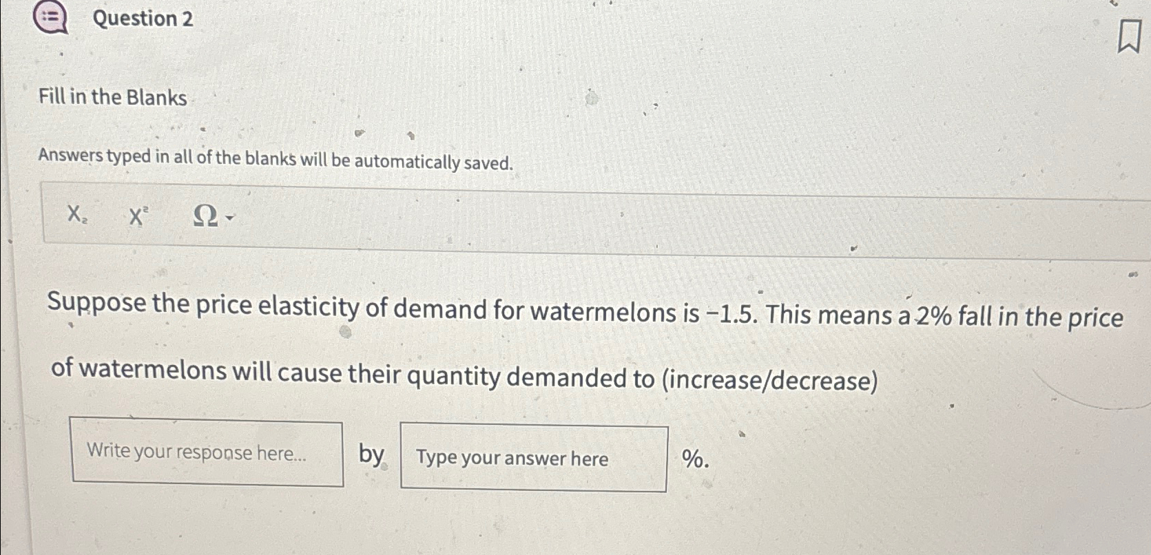 Solved Question 2Fill in the BlanksAnswers typed in all of | Chegg.com