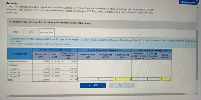 Solved Exercise 8 13 Algo Inventory Cost Flow Methods