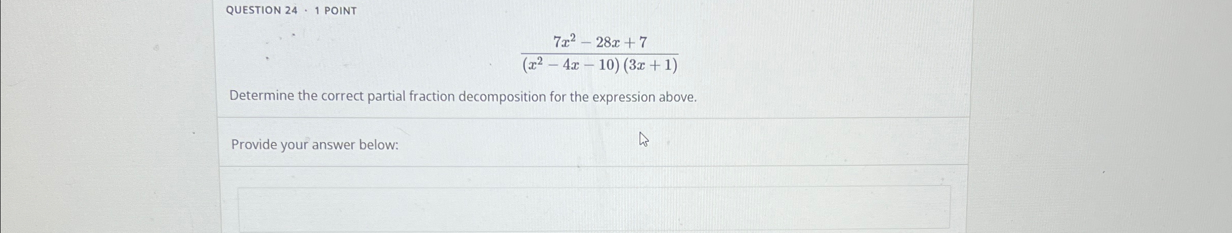 Solved QUESTION 24*1 | Chegg.com
