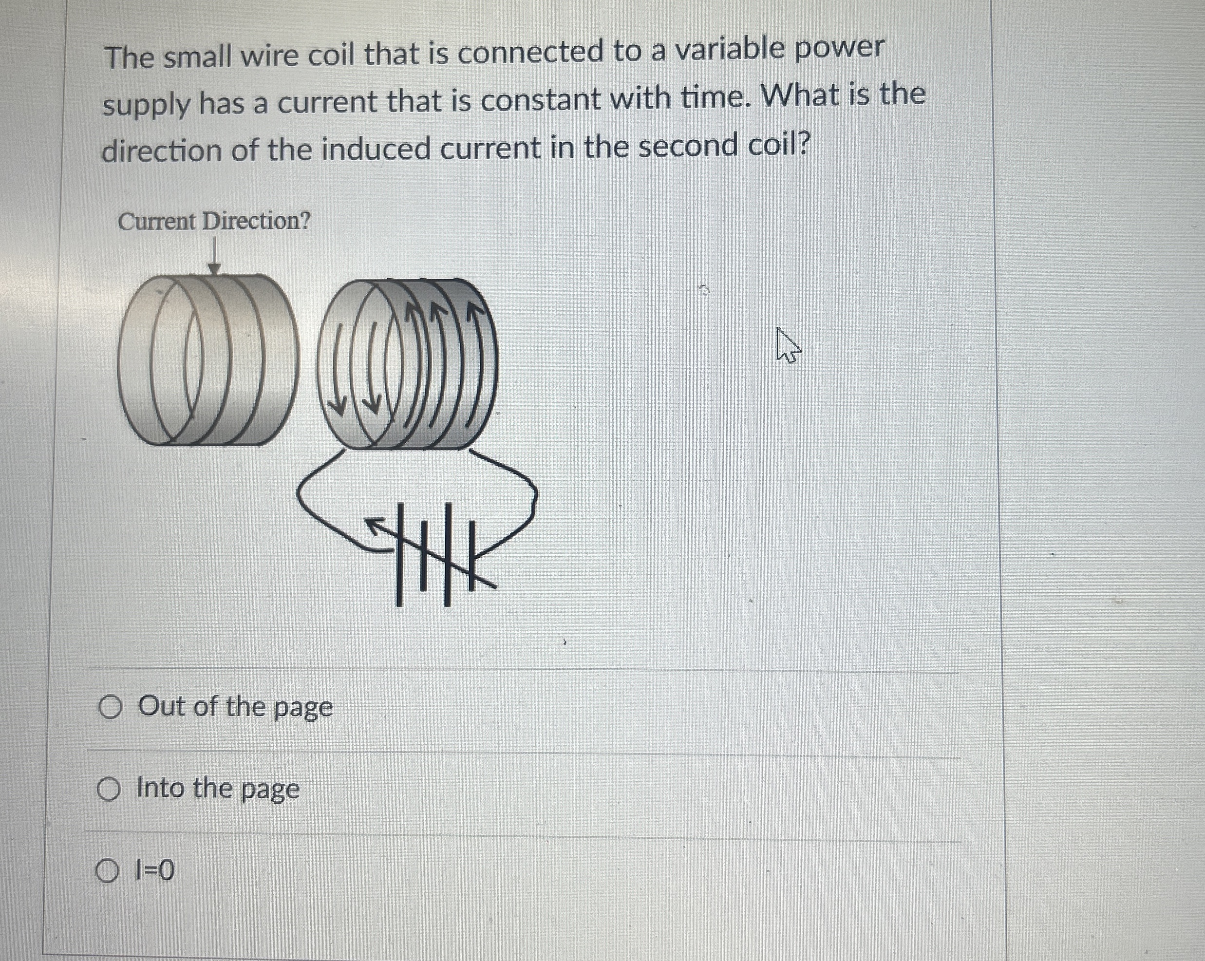 Solved The small wire coil that is connected to a variable | Chegg.com