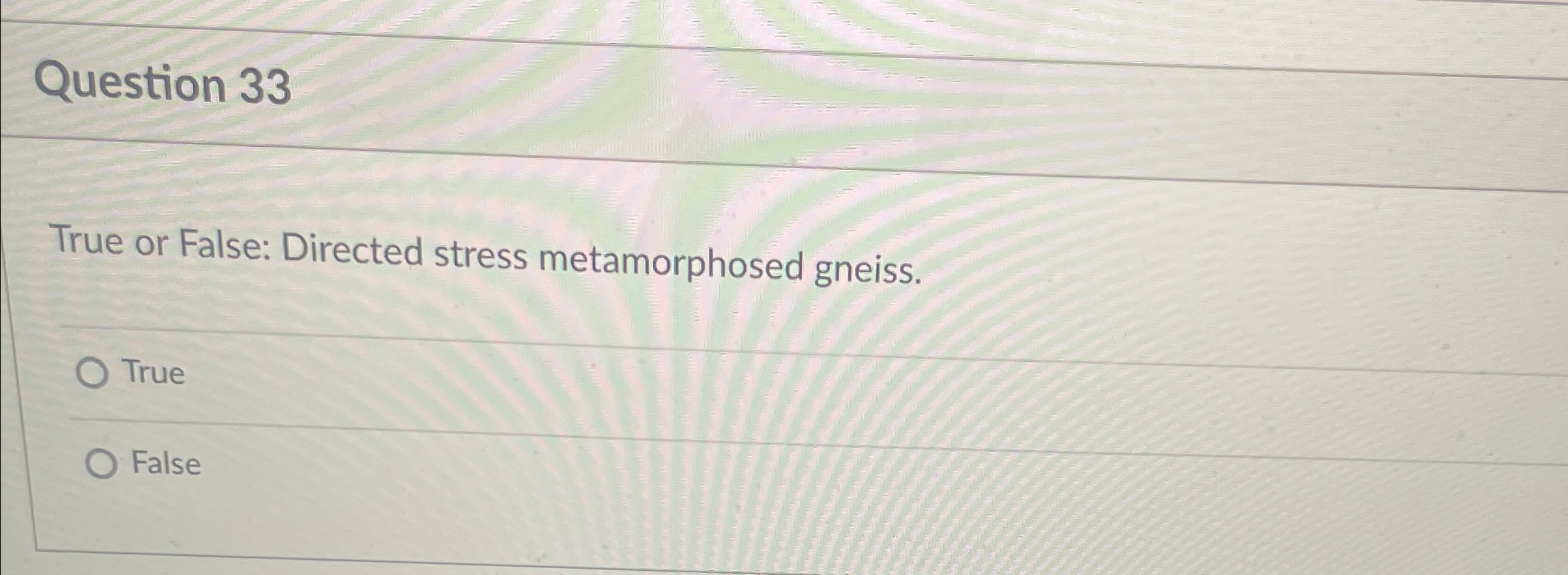 Solved Question 33True or False: Directed stress | Chegg.com