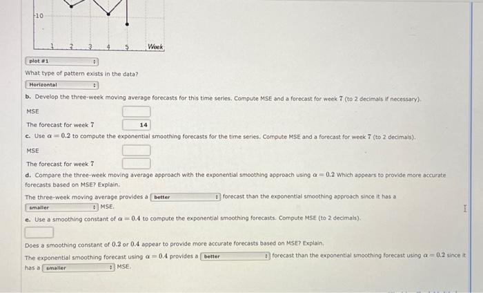 Solved onsider the following time series data. xcel File: | Chegg.com