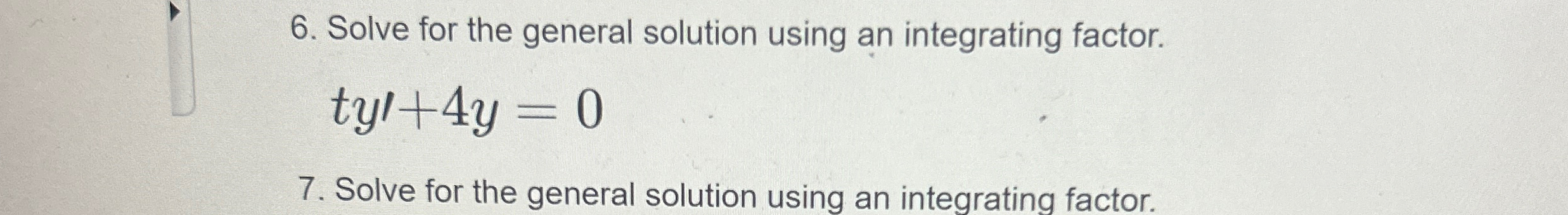 Solved Solve for the general solution using an integrating | Chegg.com