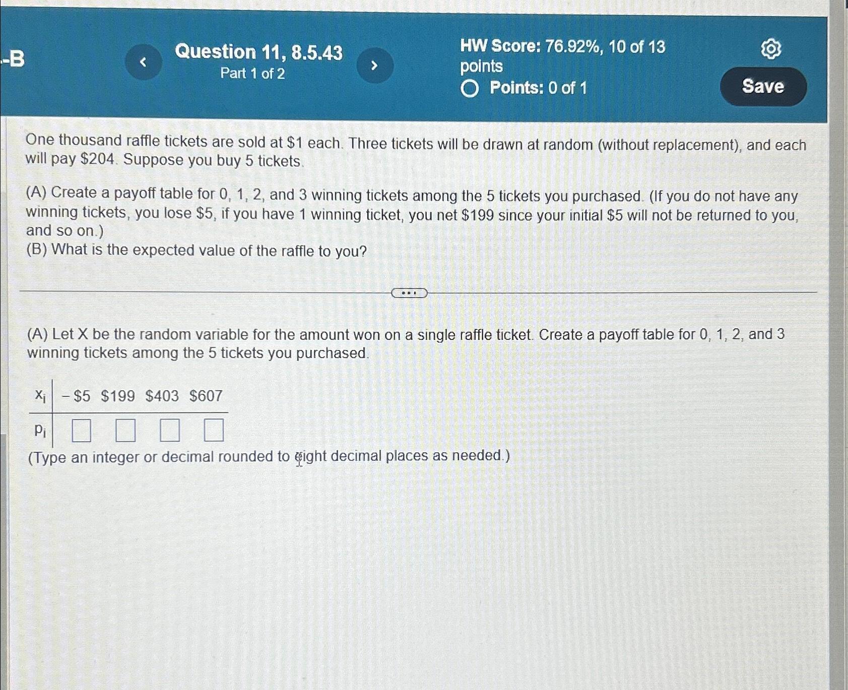 Solved Question 11, 8.5.43HW Score: 76.92%,10 ﻿of 13Part 1 | Chegg.com