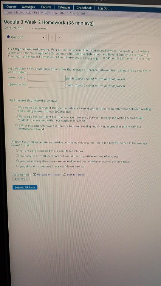 Solved Course Messages Forums Calendar Gradebook Home > | Chegg.com