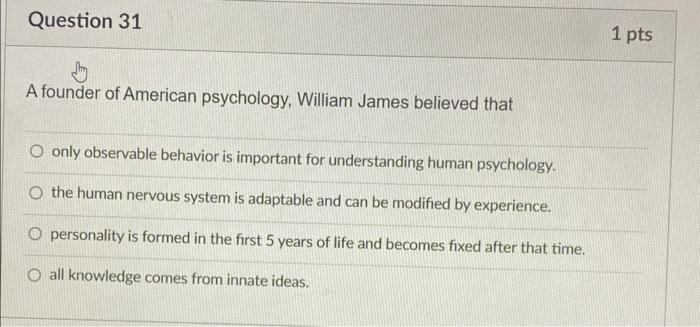 Solved A founder of American psychology, William James | Chegg.com
