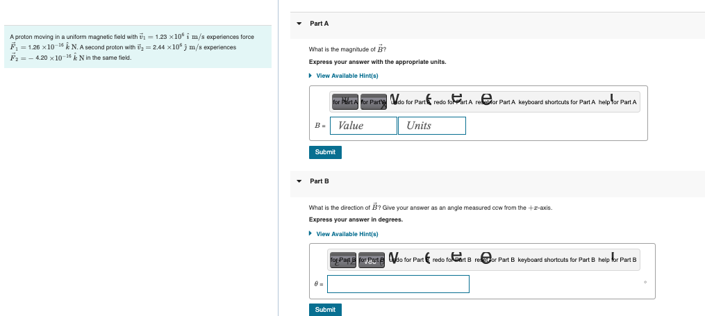 Solved A proton moving in a uniform magnetic field with | Chegg.com