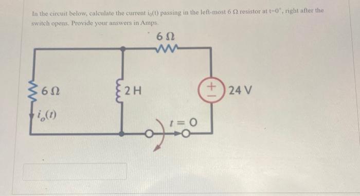 Solved In the circuit below, calculate the current i0(t) | Chegg.com