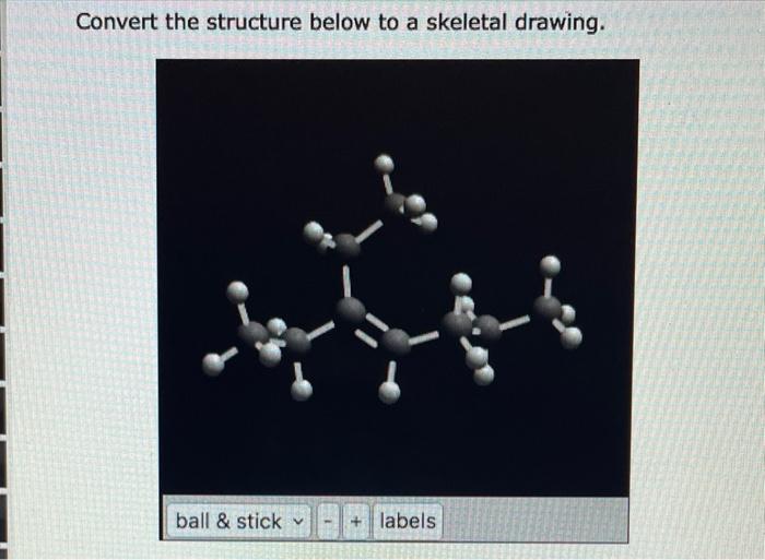 Solved Convert the structure below to a skeletal drawing. | Chegg.com
