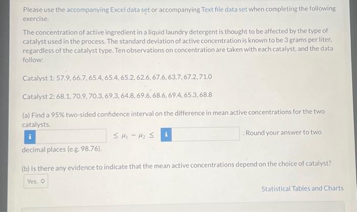 Solved Please use the accompanying Excel data set or | Chegg.com