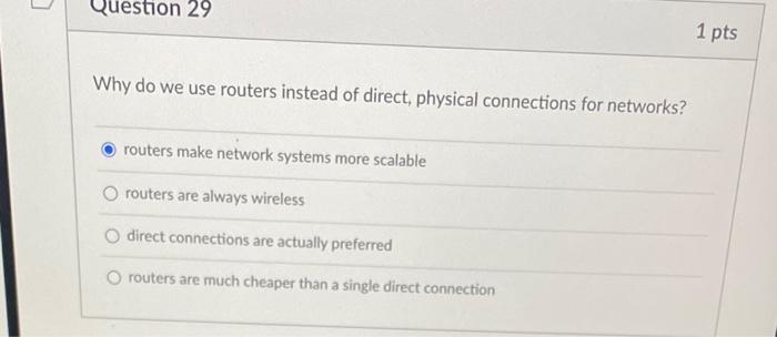 Solved Why do we use routers instead of direct, physical | Chegg.com