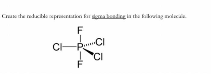 Solved Create the reducible representation for sigma bonding | Chegg.com