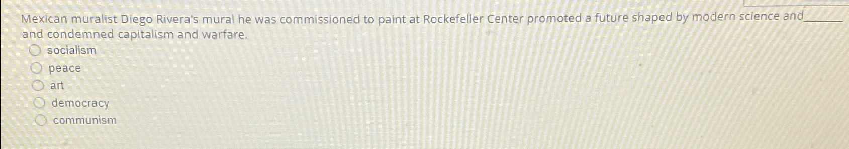 Solved Mexican muralist Diego Rivera's mural he was | Chegg.com
