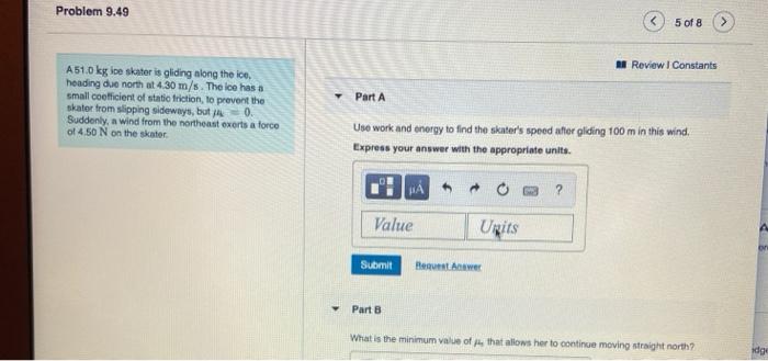 Solved Problem 9.45 4 of 8 A Review Constants Part A Susan's | Chegg.com