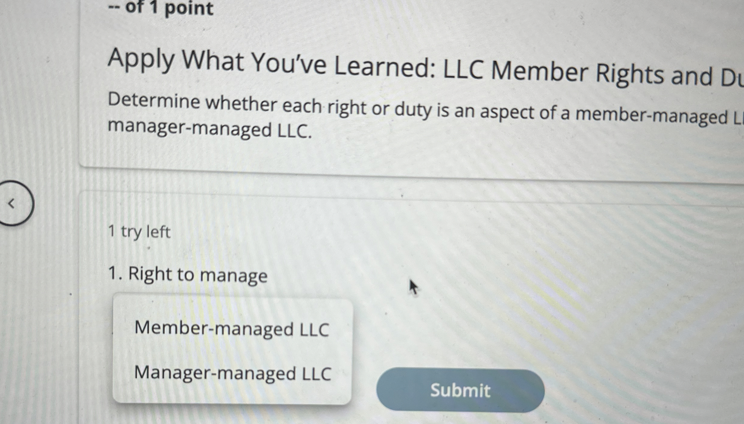 Solved Apply What You've Learned: LLC Member Rights and | Chegg.com