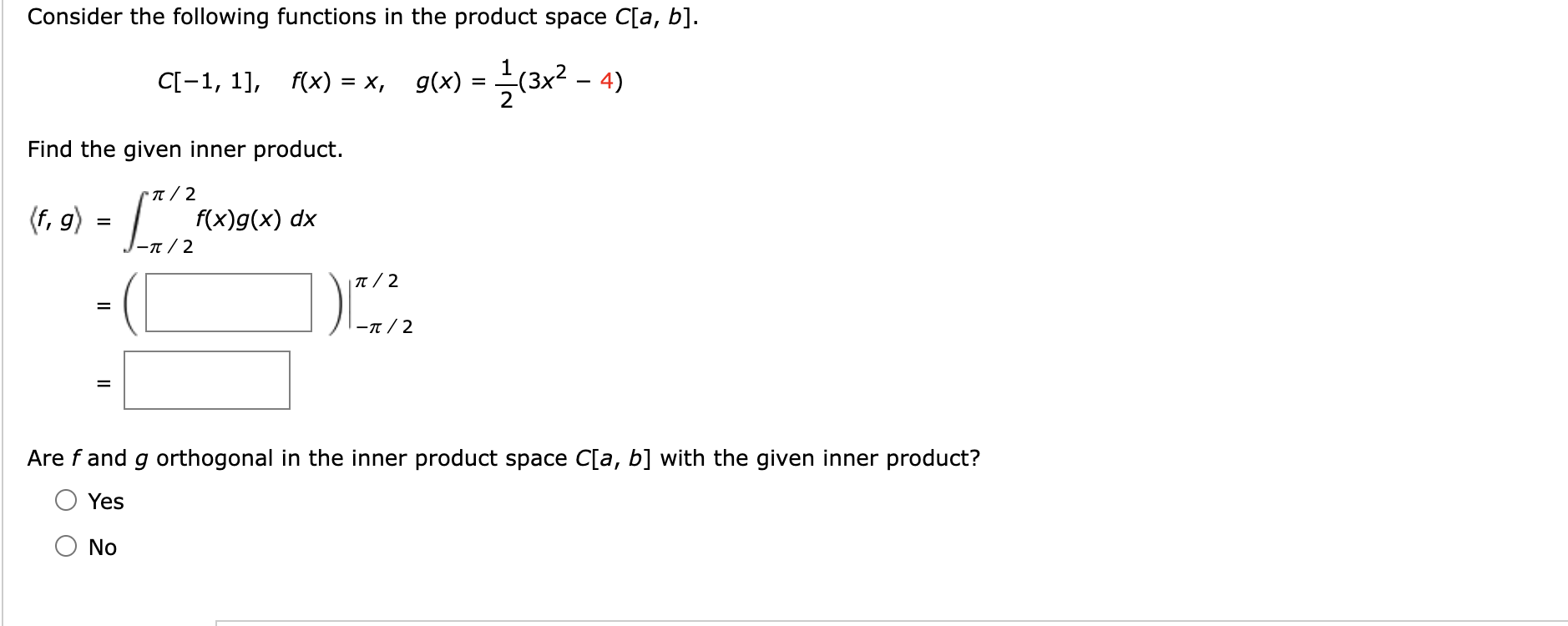 Solved Consider the following functions in the product space | Chegg.com