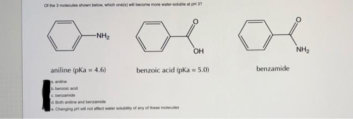 Solved Of the 3 molecules shown below, which one(s) will | Chegg.com