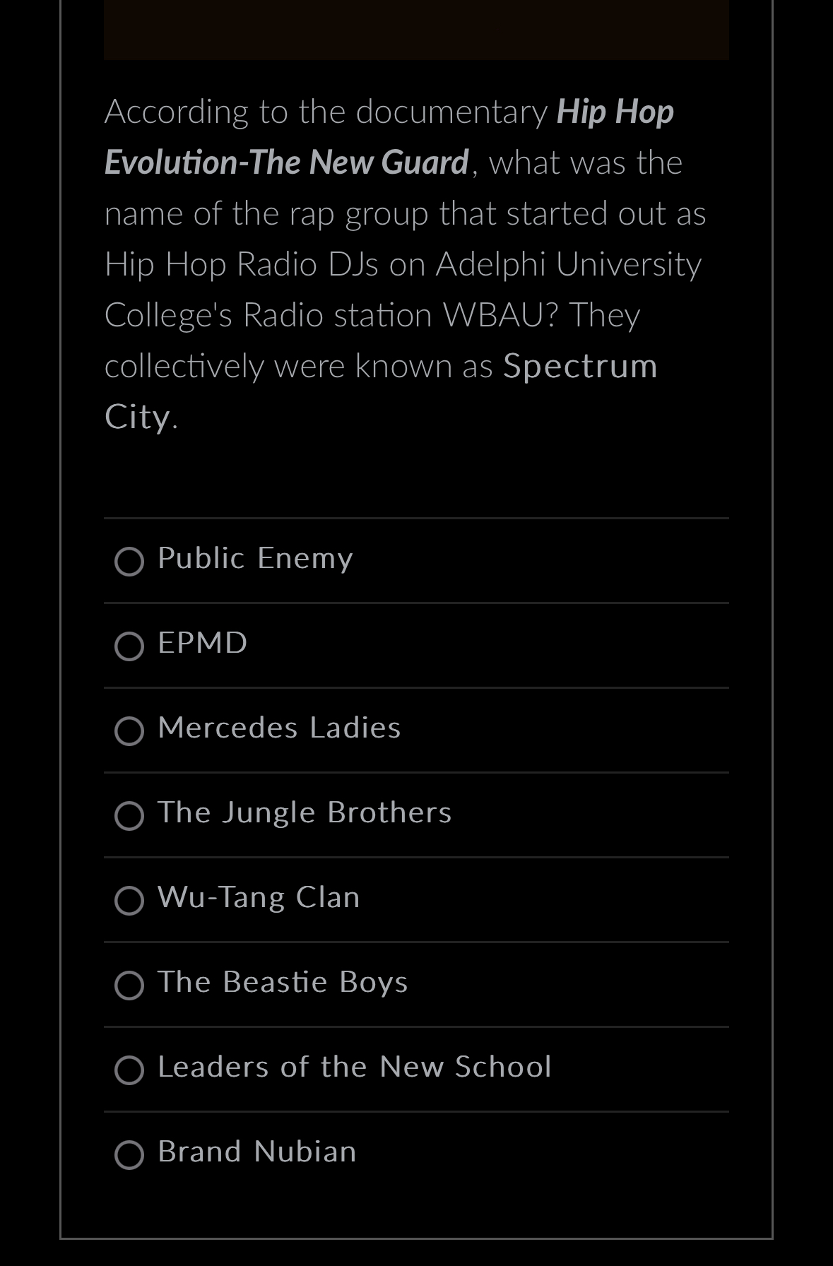 Solved According to the documentary Hip Hop Evolution-The | Chegg.com