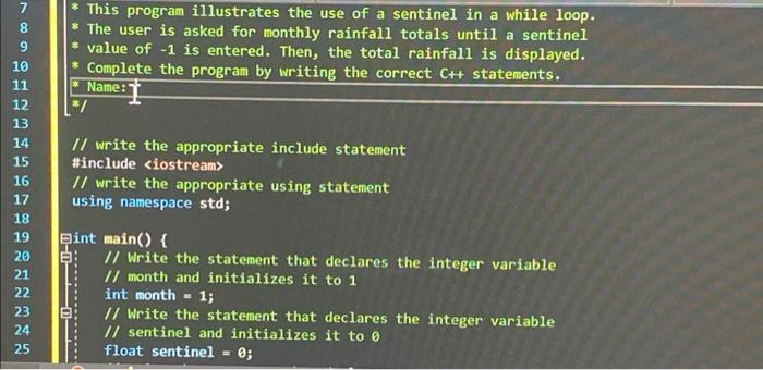 Solved 7 8 9 10 11 * This program illustrates the use of a | Chegg.com