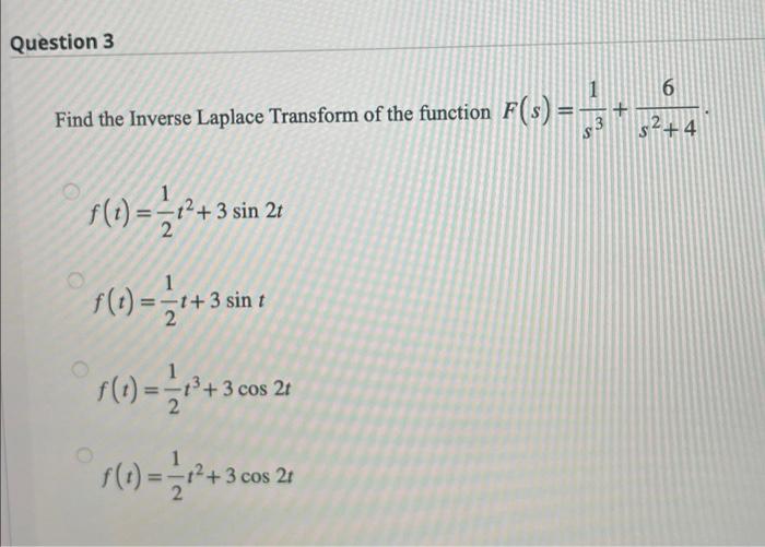 Solved Detrermine the Laplace inverse of F(s)=s2+2s+10s+1 | Chegg.com