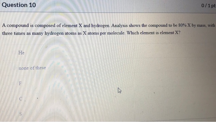 Solved A compound is composed of element x and hydrogen its | Chegg.com
