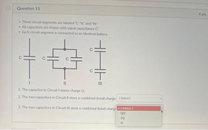 Solved - Three circuit segments are labeled "I," "II," and | Chegg.com