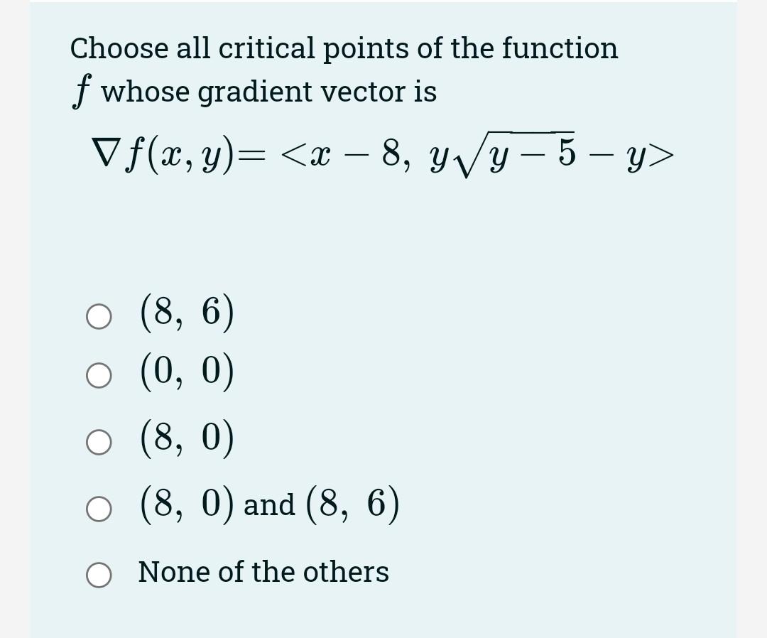 Solved Choose the normal vector of the tangent plane to the | Chegg.com