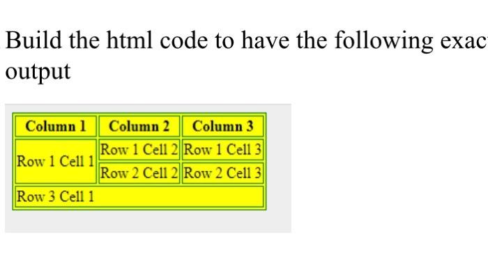 Solved Build the html code to have the following exac output | Chegg.com