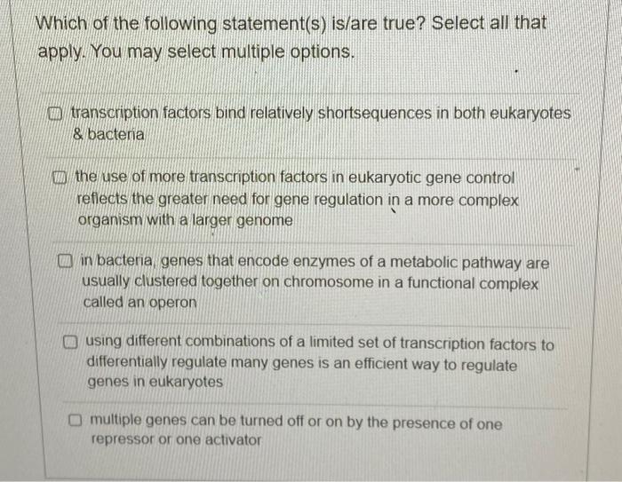 Solved Which of the following statement(s) is/are true? | Chegg.com
