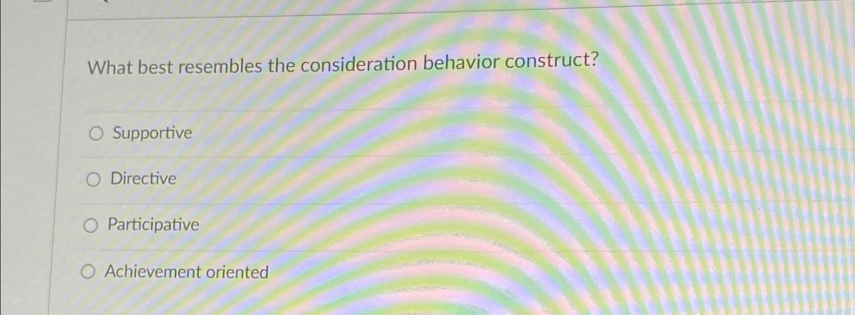 Solved What best resembles the consideration behavior | Chegg.com