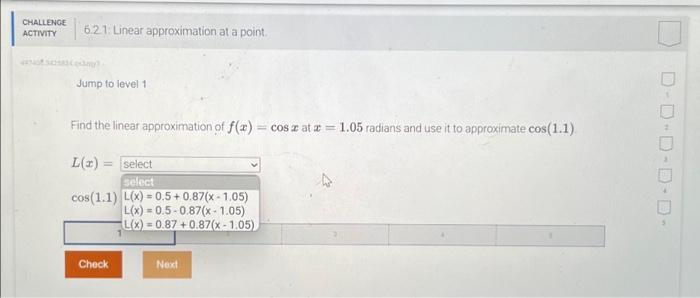 Solved Challenge Activity 6 2 1 Linear Approximation At A