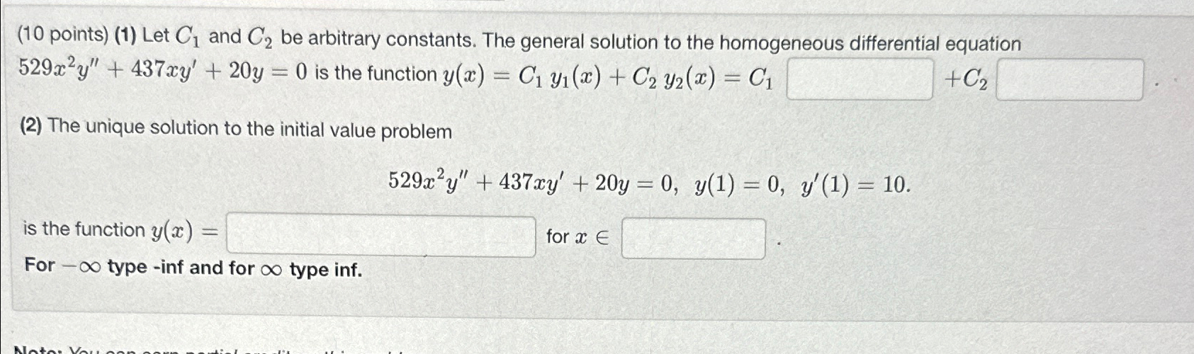 Solved (10 ﻿points) (1) ﻿Let C1 ﻿and C2 ﻿be arbitrary | Chegg.com