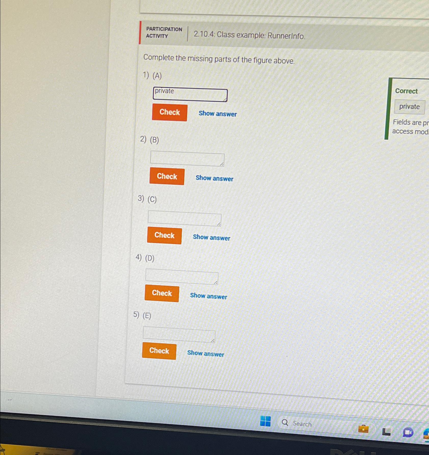 Solved PARTICIPATIONACTIVITY2.10.4: Class example: | Chegg.com