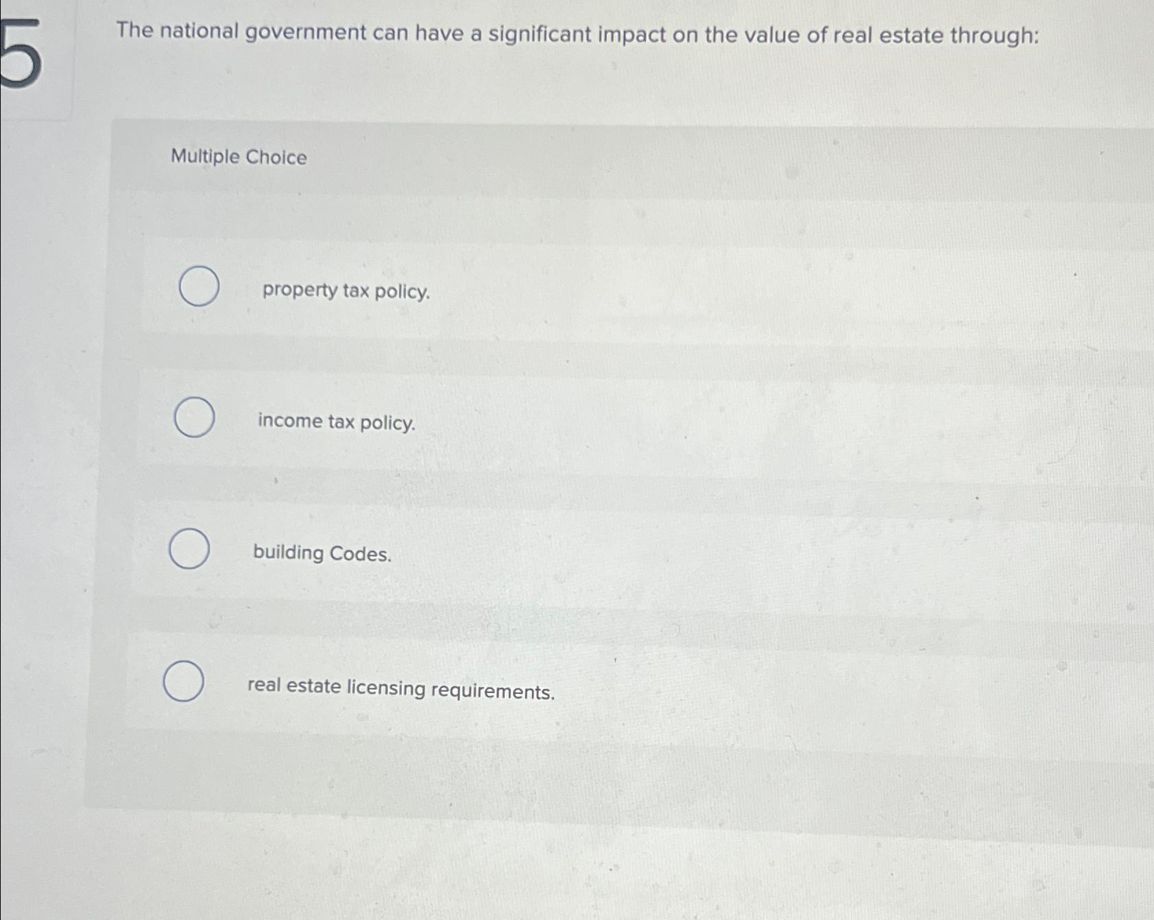 Solved The national government can have a significant impact | Chegg.com