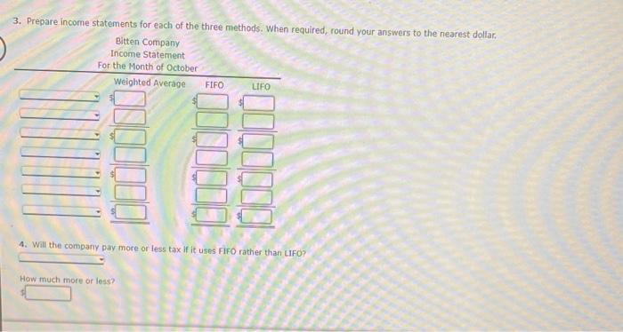 Solved Comparison of Inventory Costing Methods-Periodic | Chegg.com