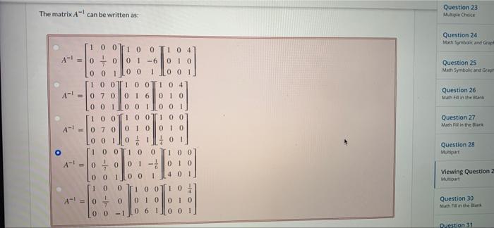 Solved Current Attempt in Progress Express the matrix and | Chegg.com