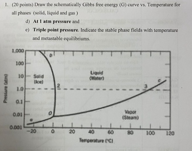 Solved (20 ﻿points) ﻿Draw the schematically Gibbs free | Chegg.com