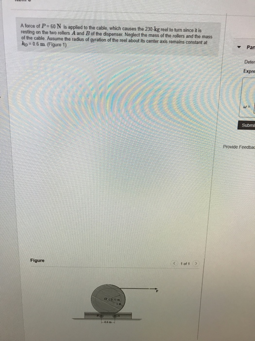 Solved Part A Determine the angular velocity of the reel, | Chegg.com
