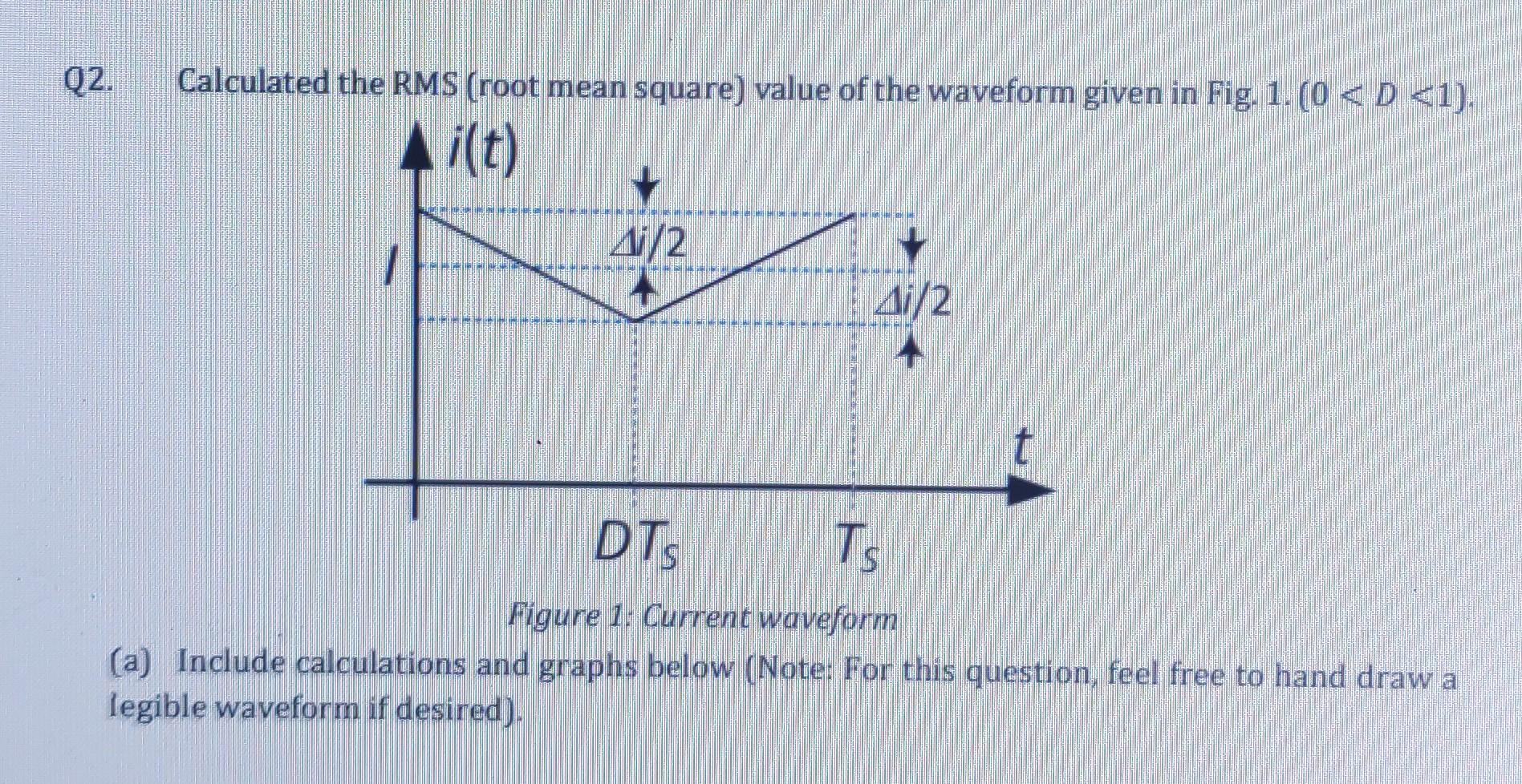 Solved Q2. Calculated the RMS (root mean square) value of | Chegg.com