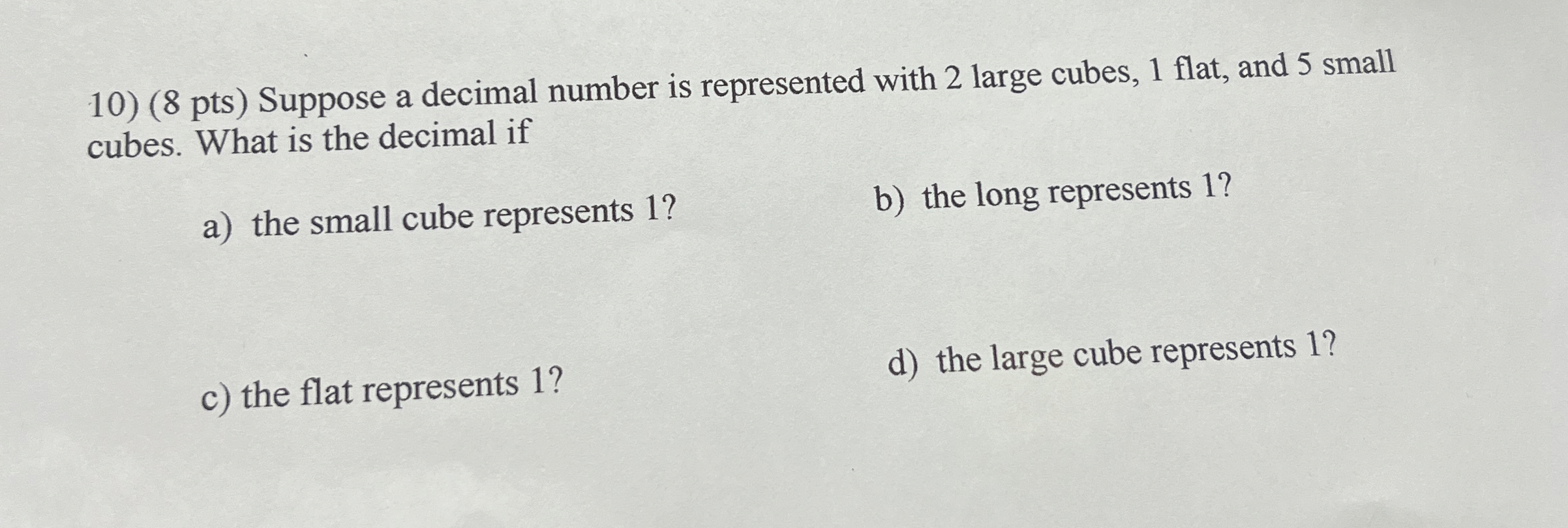 Solved (8 ﻿pts) ﻿Suppose a decimal number is represented | Chegg.com