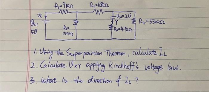 Solved 1. Using the Superposition Theorem, calculate IL 2. | Chegg.com