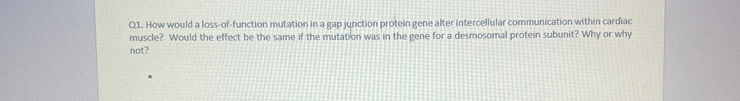 Solved Q1. ﻿How would a loss-of-function mutation in a gap | Chegg.com