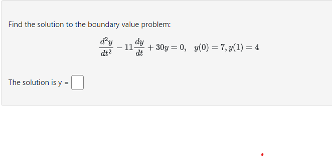 Solved Find the solution to the boundary value | Chegg.com