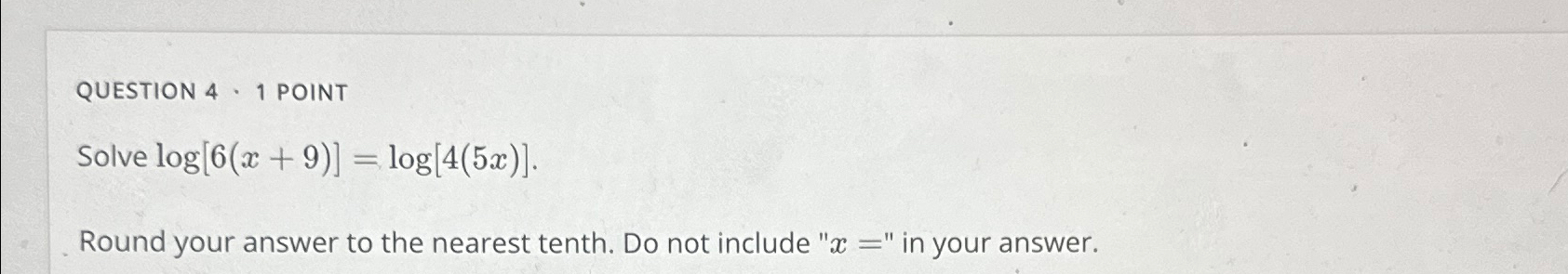 Solved QUESTION 4 - 1 POINTSolve | Chegg.com Solved QUESTION 4 - 1 POINTSolve | Chegg.com