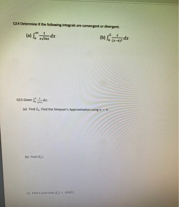 Solved Q13 Evaluate the given definite integrals (a) , xe? | Chegg.com