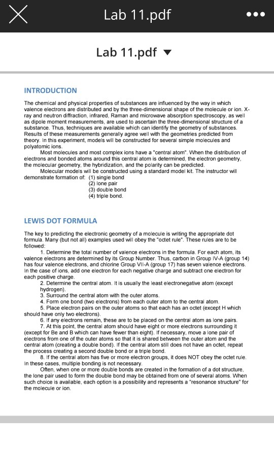Solved Х Lab 11.pdf Lab 11.pdf INTRODUCTION The chemical and | Chegg.com