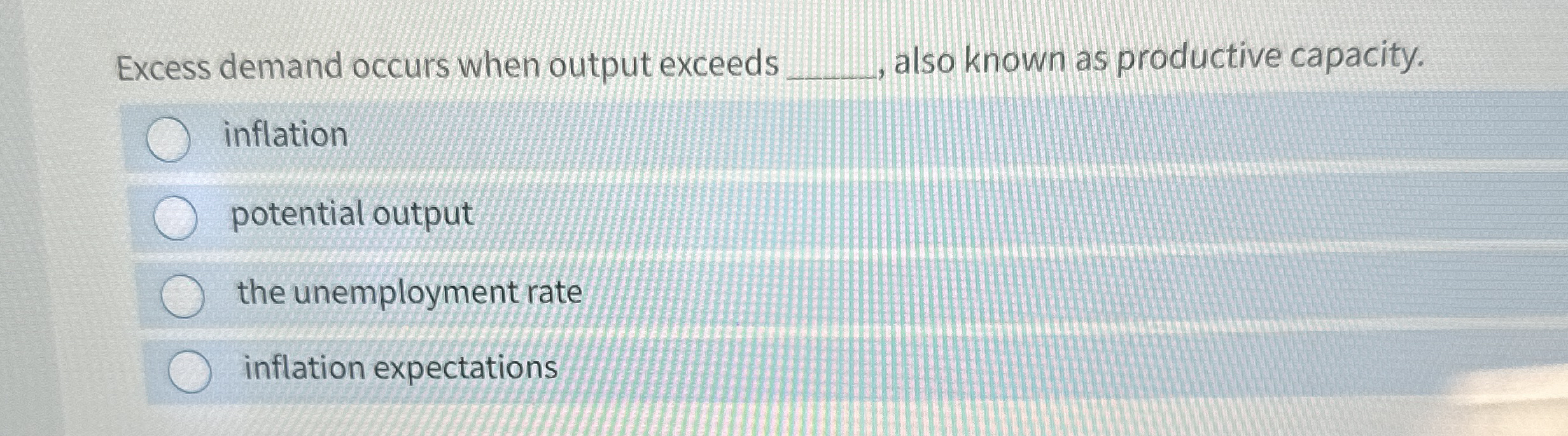 Solved Excess demand occurs when output exceeds q, , ﻿also | Chegg.com