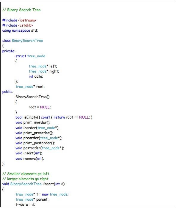 Solved Lab tasks: Given a sample Binary Search Tree C++ | Chegg.com